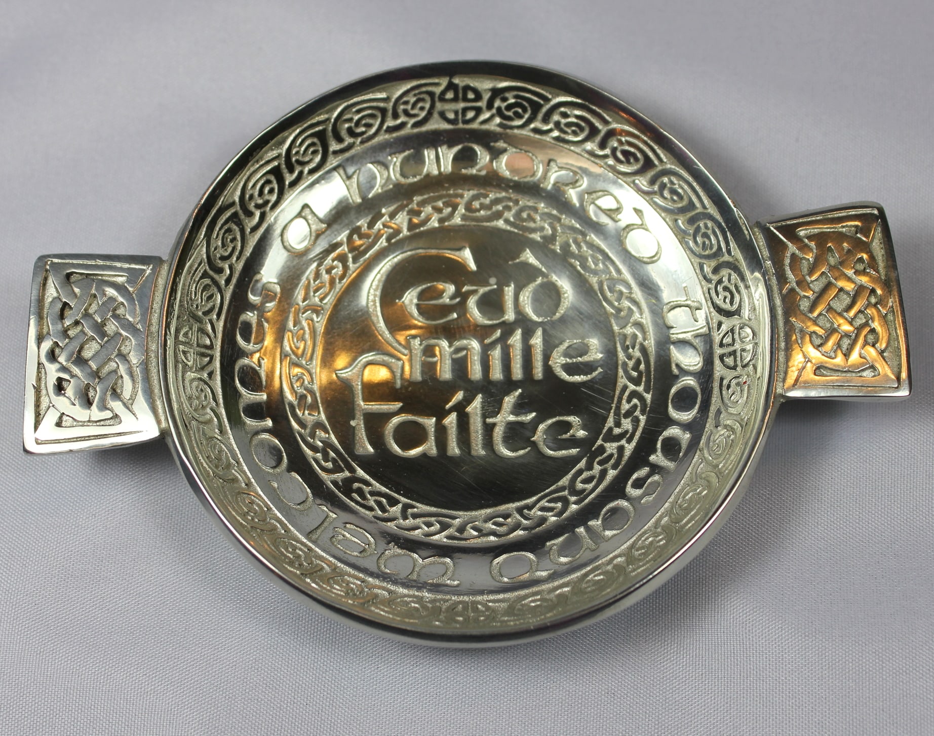 Toasting Quaich Engraved With "Ceud Mille Failte" Handcrafted In ...