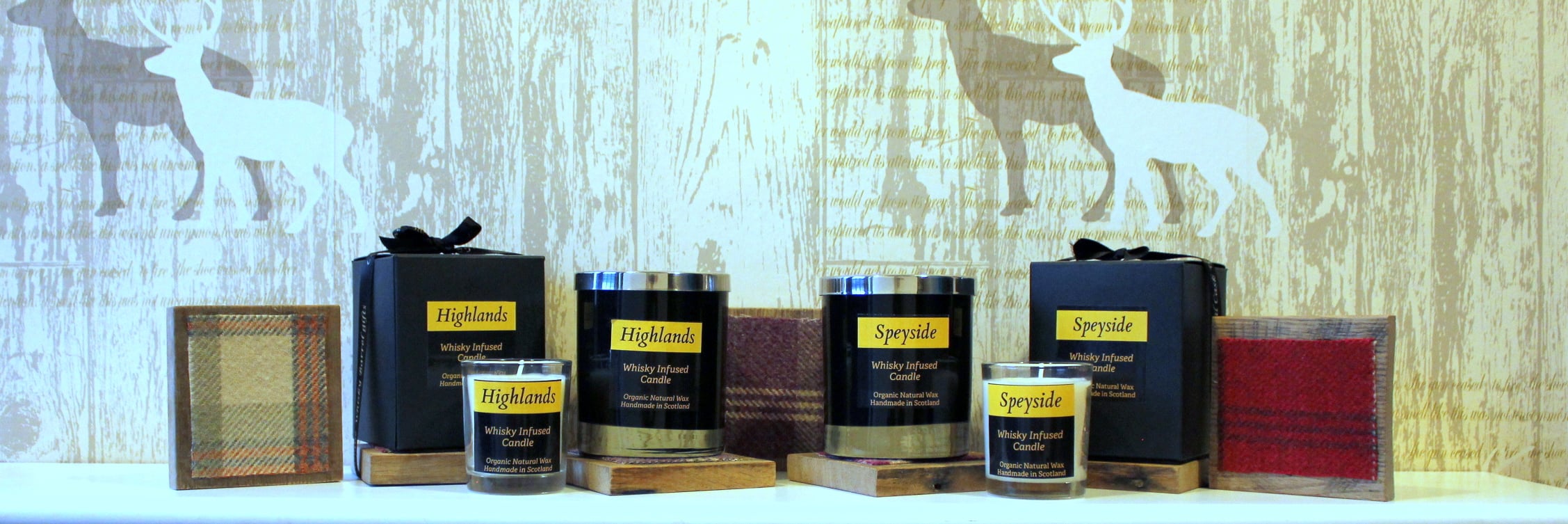 Highlands Scottish Whisky Infused Candle Set. - onemoregift.co.uk