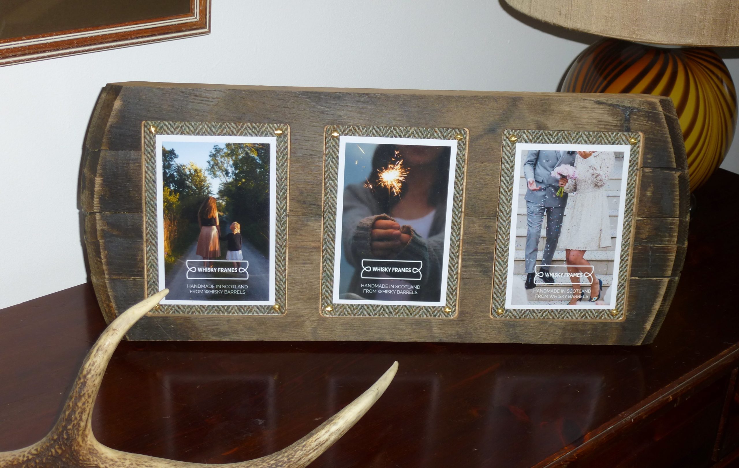Triple Scottish Whisky Cask Picture Frame. - onemoregift.co.uk